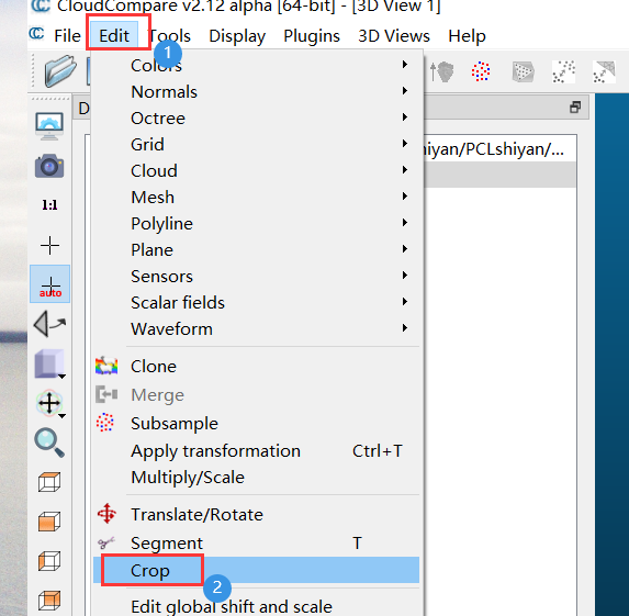 CloudCompare——获取指定区域的点_cloudcompare选择一组点云-CSDN博客