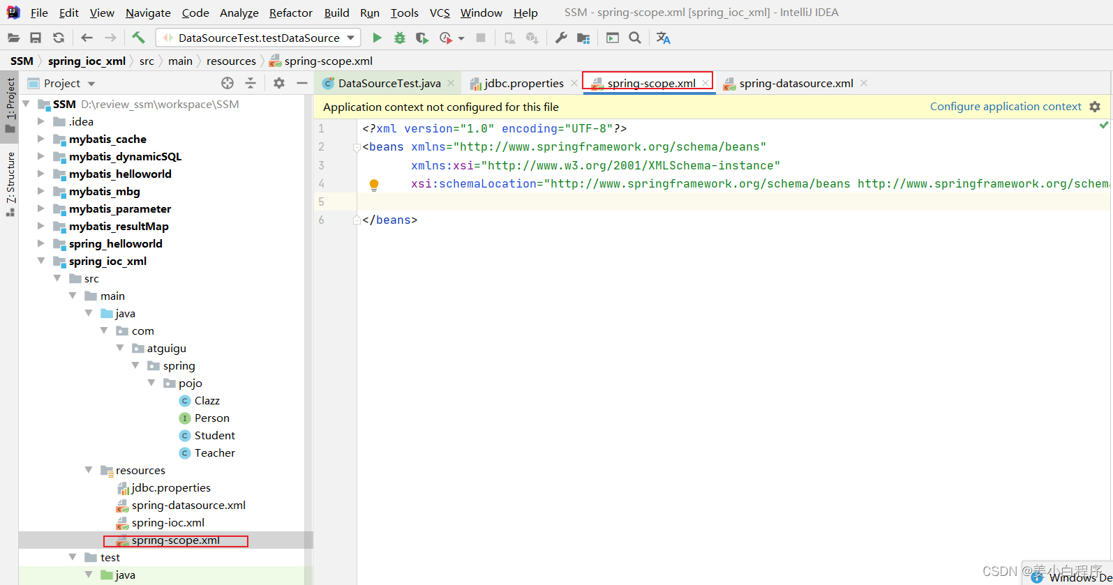(续)SSM整合之spring笔记(IOC ，：bean的作用域，bean的生命周期，bean的后置处理器)（P080—P083）_applicationcontext ioc=new ...