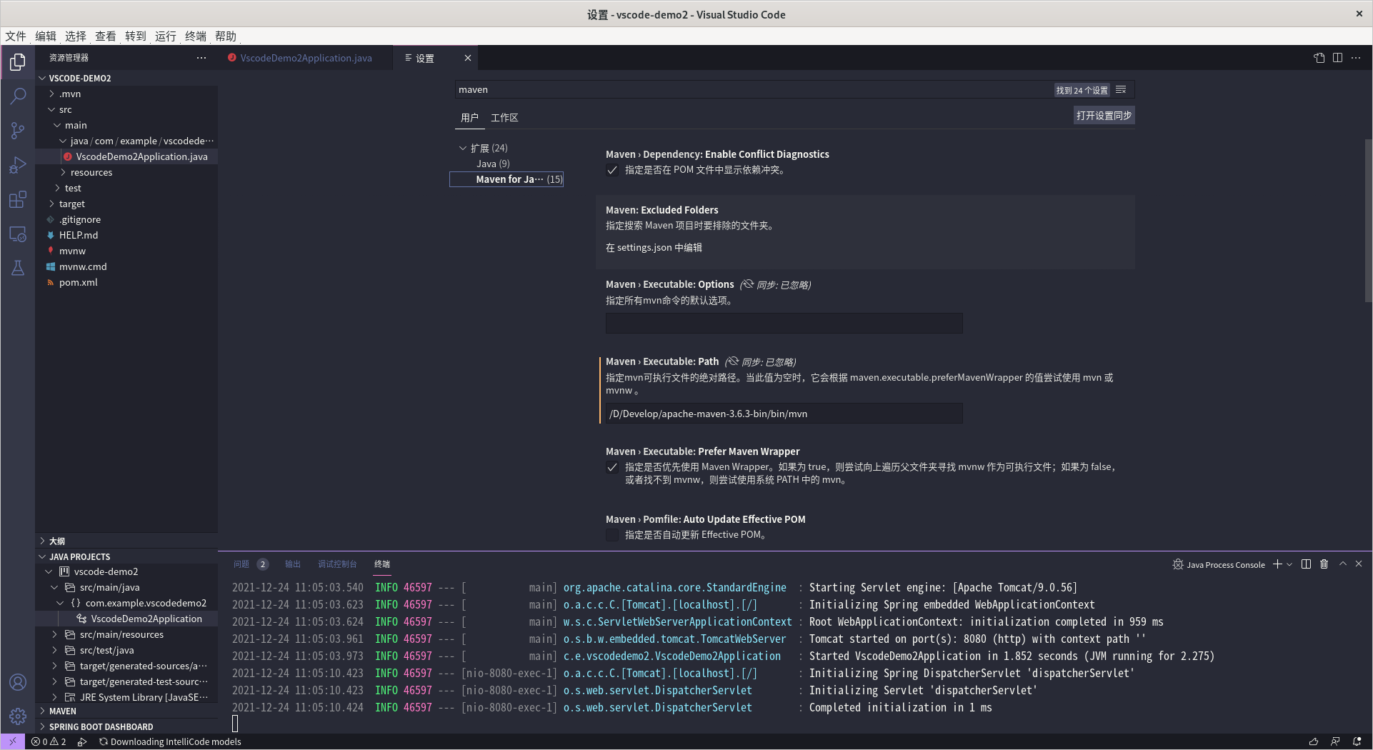 linux vscode配置spring boot开发环境_在linux下使用 vscode 搭建springboot开发环境-CSDN博客