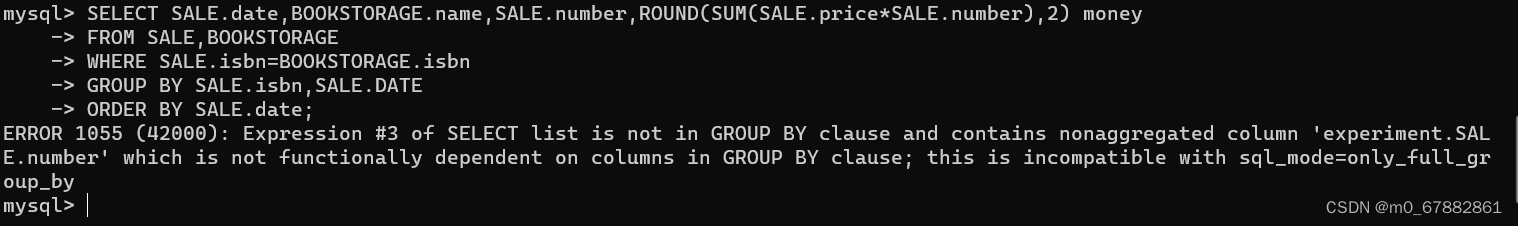 MySQL报错 Expression #2 of SELECT list is not in GROUP BY clause and contains nonaggregated column ...