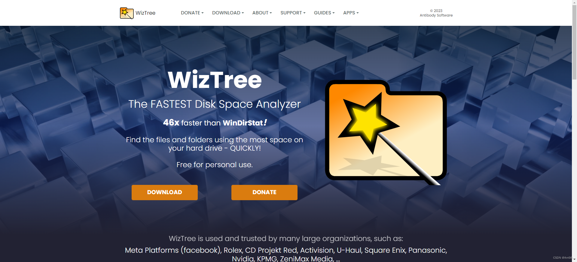 WizTree - 磁盘空间分析工具_wiztree官网-CSDN博客