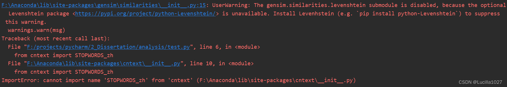 【python报错】关于python-Levenshtein_pip install python-levenshtein anaconda-CSDN博客