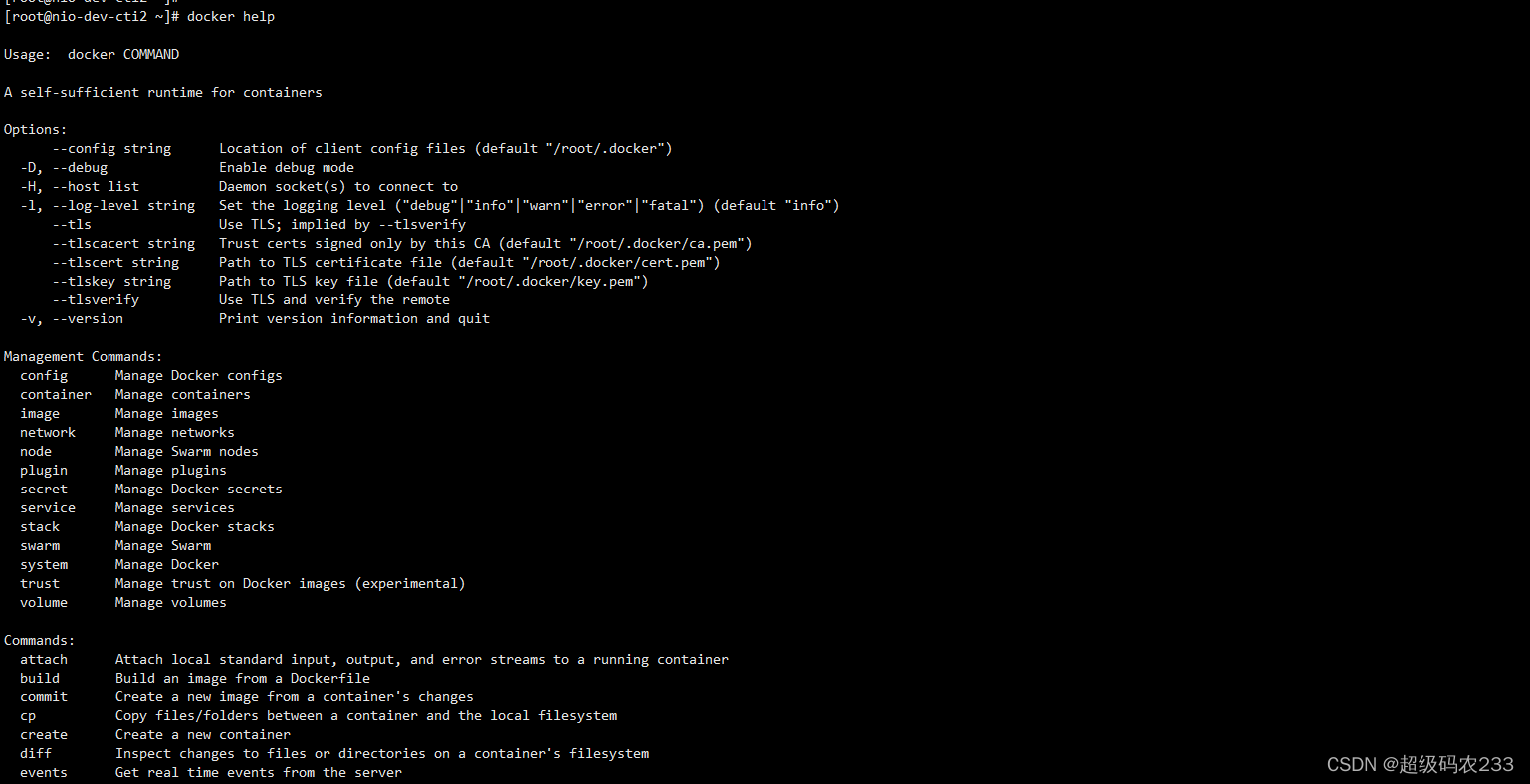 Linux上docker常用命令 Linux查看docker状态 Csdn博客