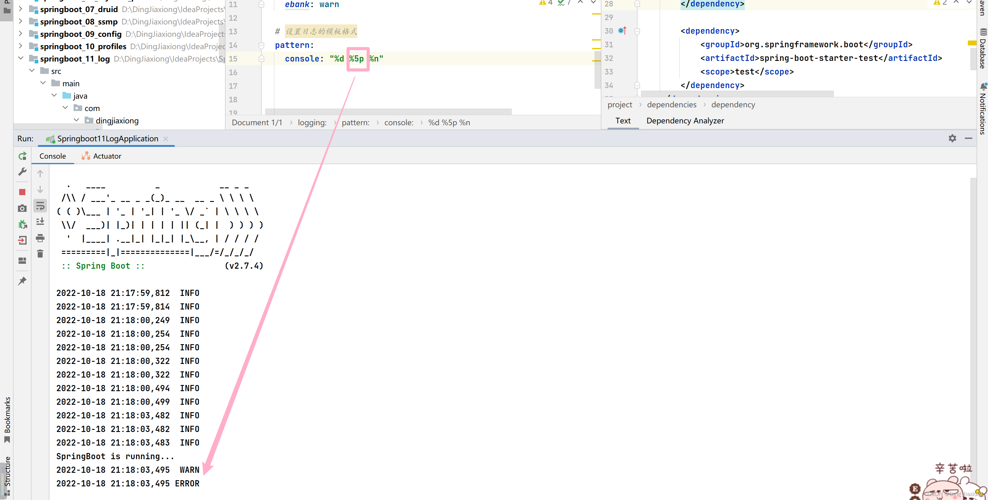 SpringBoot SpringBoot 运维实用篇 4 日志 4.3 日志输出格式控制_log.info日志换行-CSDN博客
