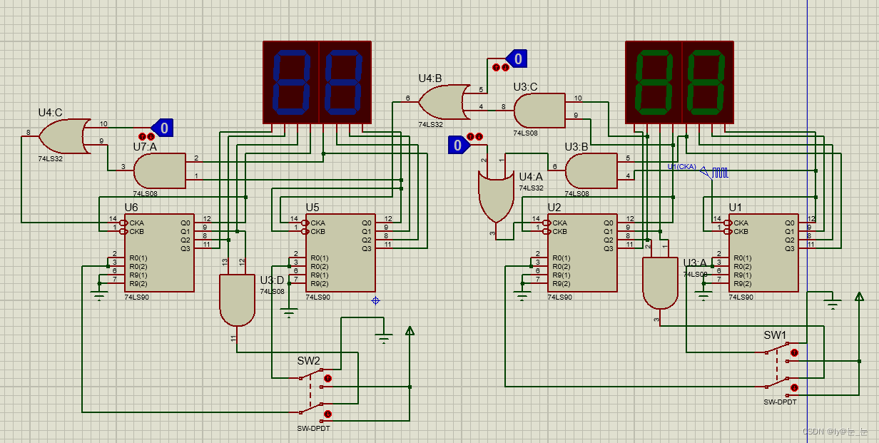 用74ls90及少量器件制作电子时钟_74ls90时钟电路-CSDN博客