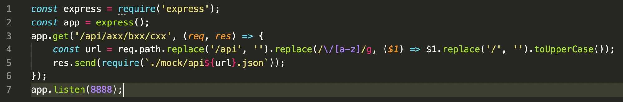 【nodeJs】收到http://localhost:8888/api/axx/bxx/cxx请求，找到mock/apiAxxBxxCxx.json 的内容输出_xxcxx8888-CSDN博客