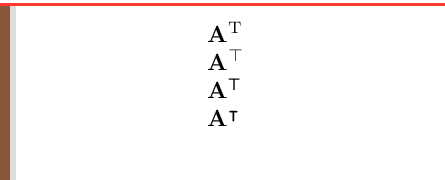 Latex 中转置T的几种写法_latex 转置-CSDN博客