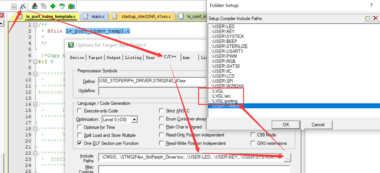 LVGL V0.01版本移植到STM32F4_stm32+编码器+lvgl-CSDN博客