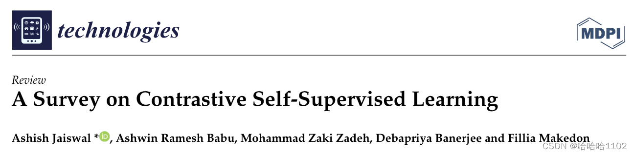 【自监督学习综述】A Survey on Contrastive Self-Supervised Learning-CSDN博客