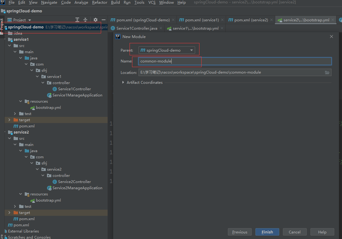SpringCloud——Maven方式创建微服务项目（如何分别打包启动）、公共模块如何创建和引入以及如何远程调用(Feign)_springcloud 微服务 maven 打包-CSDN博客