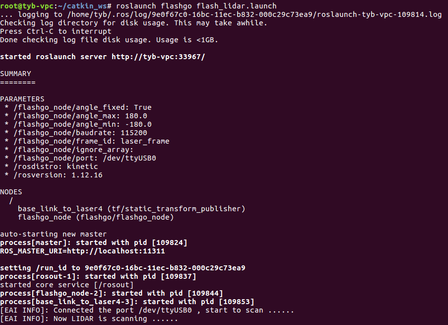 [EAI ERROR]: Cannot bind to the specified serial port /dev/ttyUSB0. process has died[pid 108767 ...