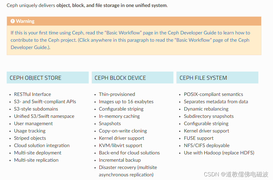 第一课 Ceph基础学习-Ceph集群部署和基本使用_ceph教程-CSDN博客