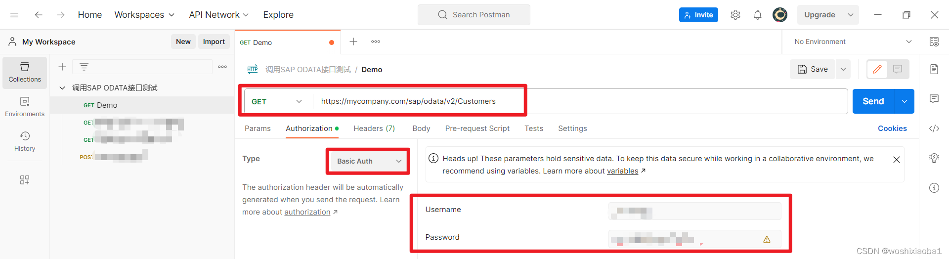 POSTMAN调用SAP OData服务步骤_postman 请求sap-CSDN博客