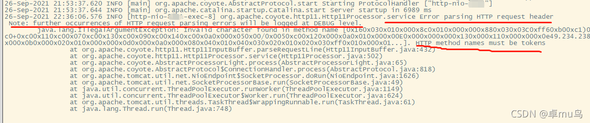 Tomcat 报错 Method Names Must Be Tokens 的原因 Hrrp Method Names Must Be Tokens Csdn博客