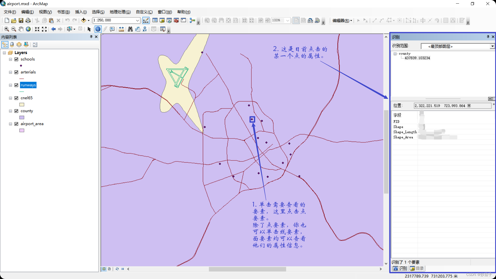 Arcgis：如何对要素类进行查询要素属性、更改符号、标记？gis怎么更改标注要素 Csdn博客