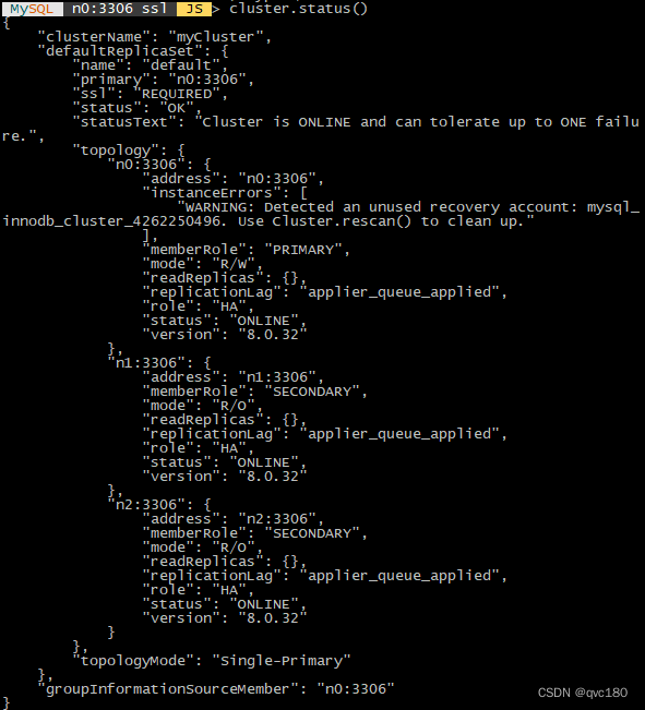 Mysql innodb Cluster + keepalived 部署及运维_mysql8 集群+keeplived-CSDN博客