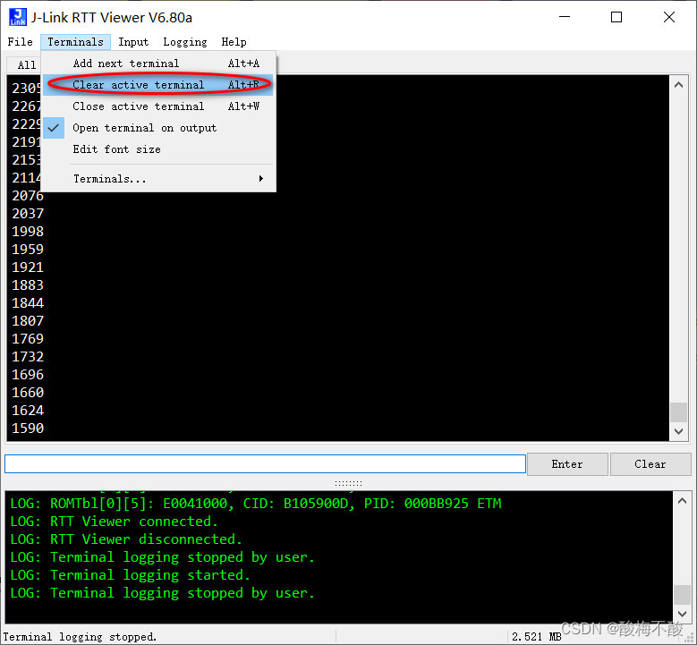 使用J-Link RTT Review打印log_jlink rtt log mindmotion-CSDN博客