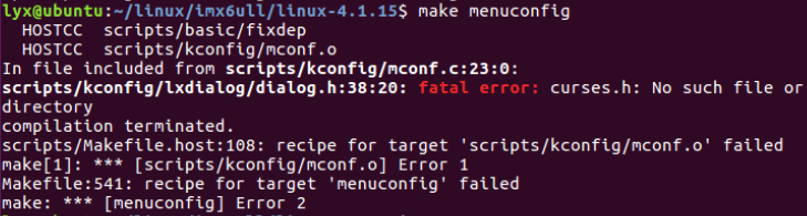 Linux下make Menuconfig命令出现[scripts Kconfig Mconf O] Error 1 错误的解决办法 Make Menuconfig报错 Csdn博客