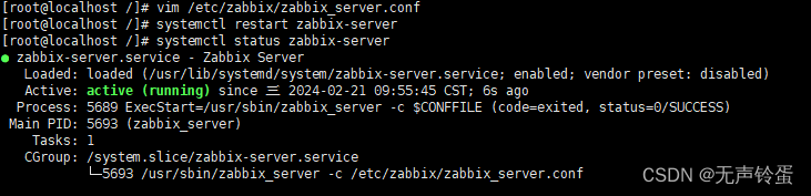zabbix-sevice启动失败： Job for zabbix-server.service failed because ...._job for zabbix-server ...