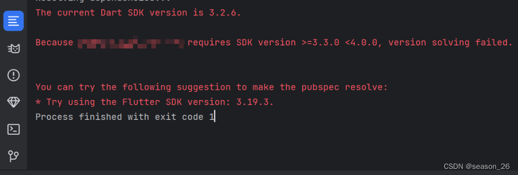 Dart SDK 版本过低_android studio中try using the flutter sdk version: -CSDN博客