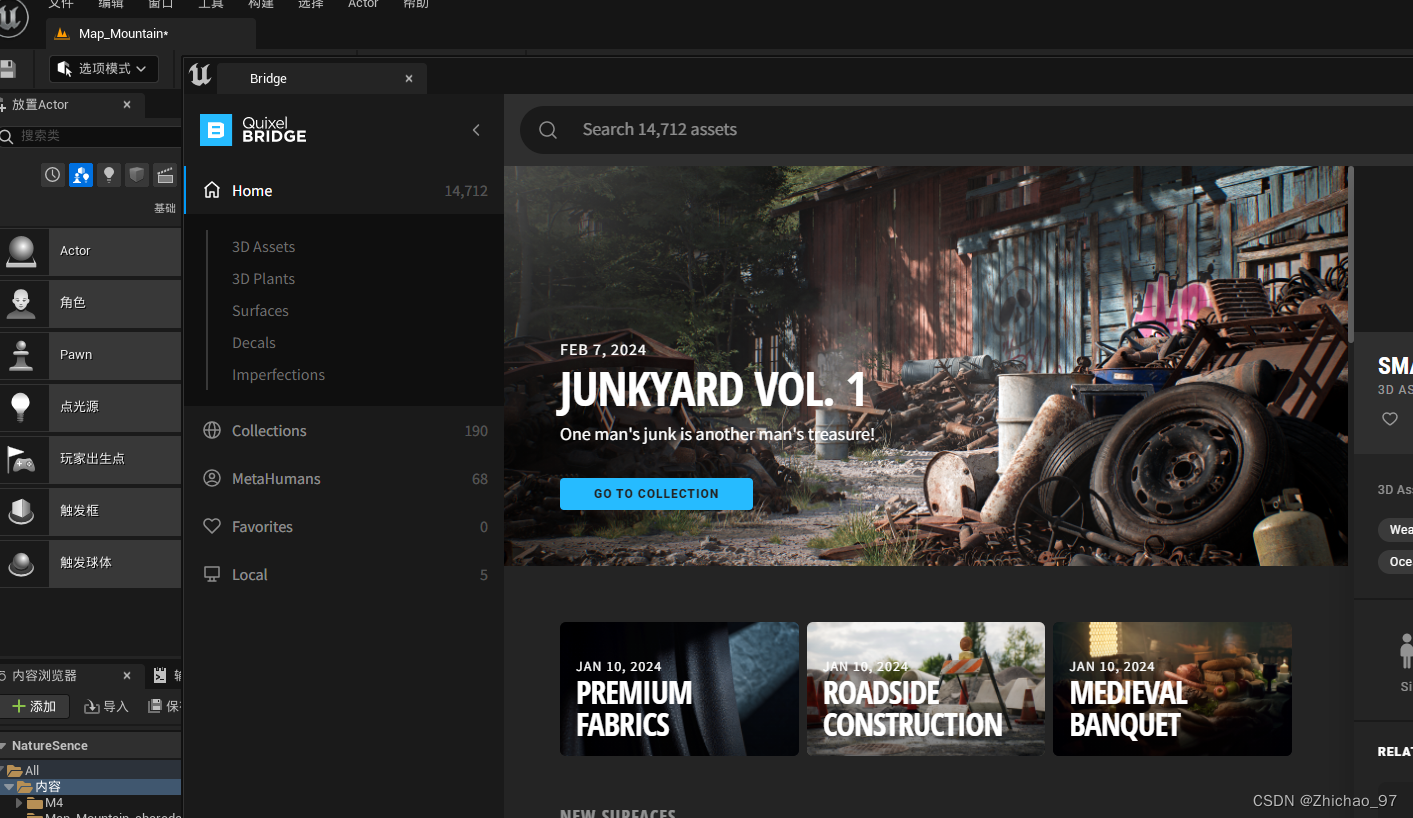 【UE】使用Quixel Bridge下载免费资产-CSDN博客