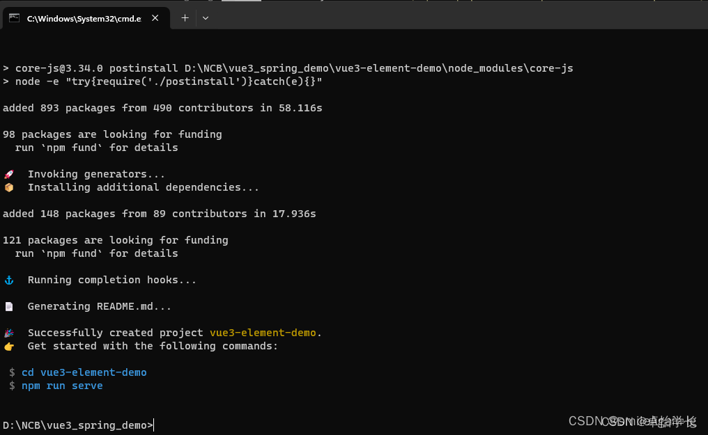 前端vue3项目搭建_vue脚手架创建vue3项目-CSDN博客