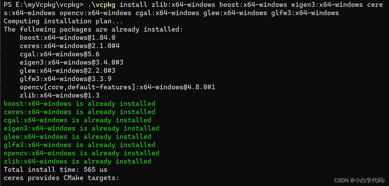 最详细简单的OpenMVS环境配置（Windows，VS2019+Vcpkg）（2024/01/26）-CSDN博客