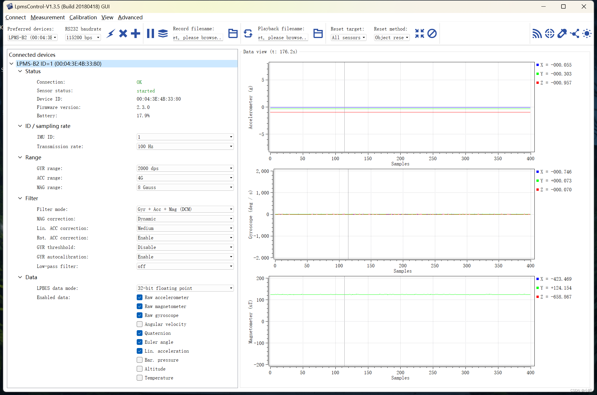 LPMS-B2姿态传感器IMU使用-CSDN博客