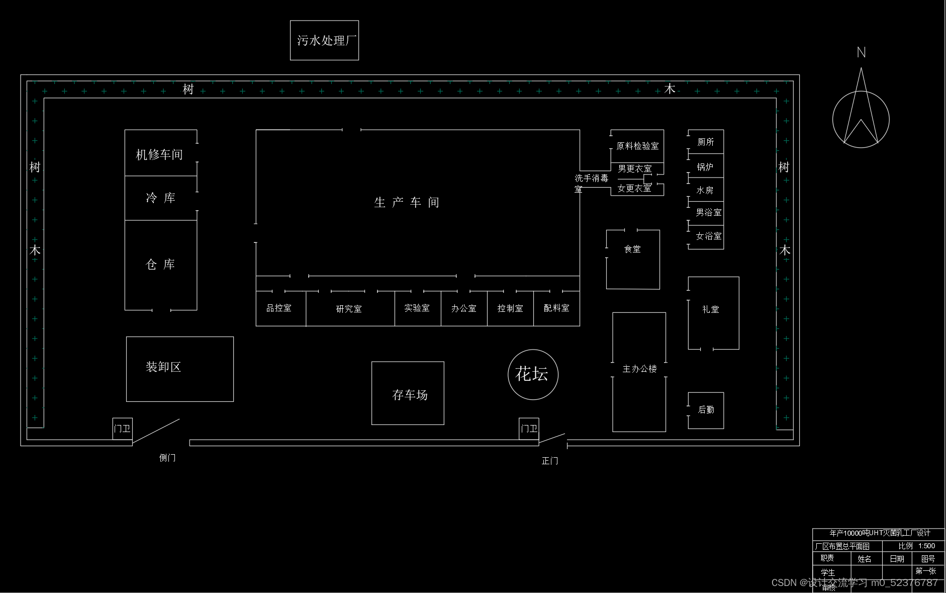 年产10000吨UHT灭菌乳工厂设计【论文+CAD图纸（乳厂区布置总平面、乳车间平面布置图、乳工艺流程）+外文翻译】_uht杀菌机简图cad-CSDN博客