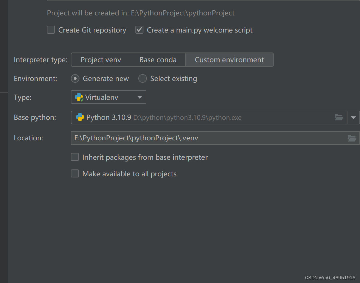 PyCharm三种解释器的区别_pycharm推荐custom environment吗-CSDN博客