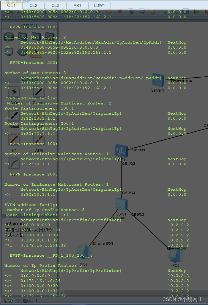 华为HCIE 动态BGP EVPN—VXLAN隧道实验4(引入外部路由)_华为vxlan 与外部通信-CSDN博客