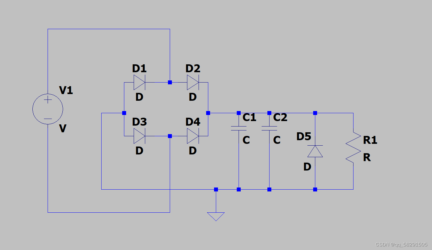 硬件设计学习记录1：利用ltspice软件设计仿真一个ac-dc电路_ltspice ac dc-CSDN博客