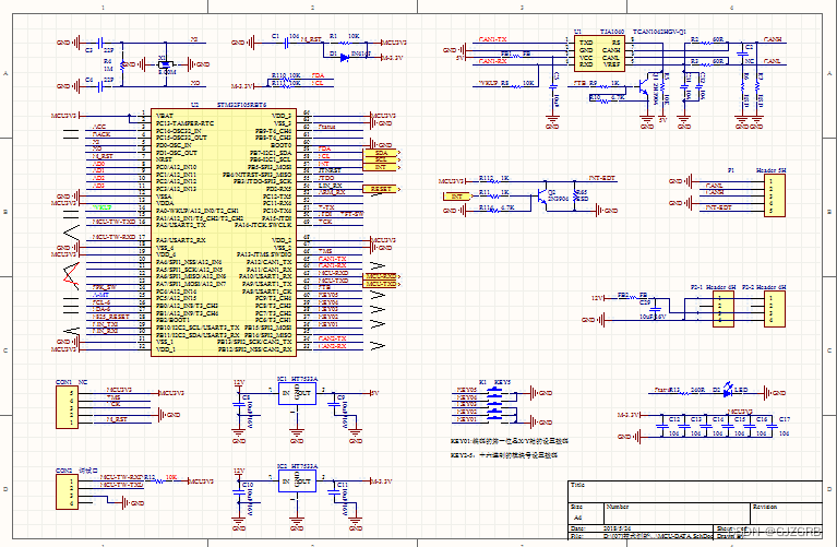 基于STM32F105RBT6单片机+MCP23008设计多路IO工业级数据采集板硬件（原理图+PCB）工程文件_stm32f105rbt6原理图-CSDN博客