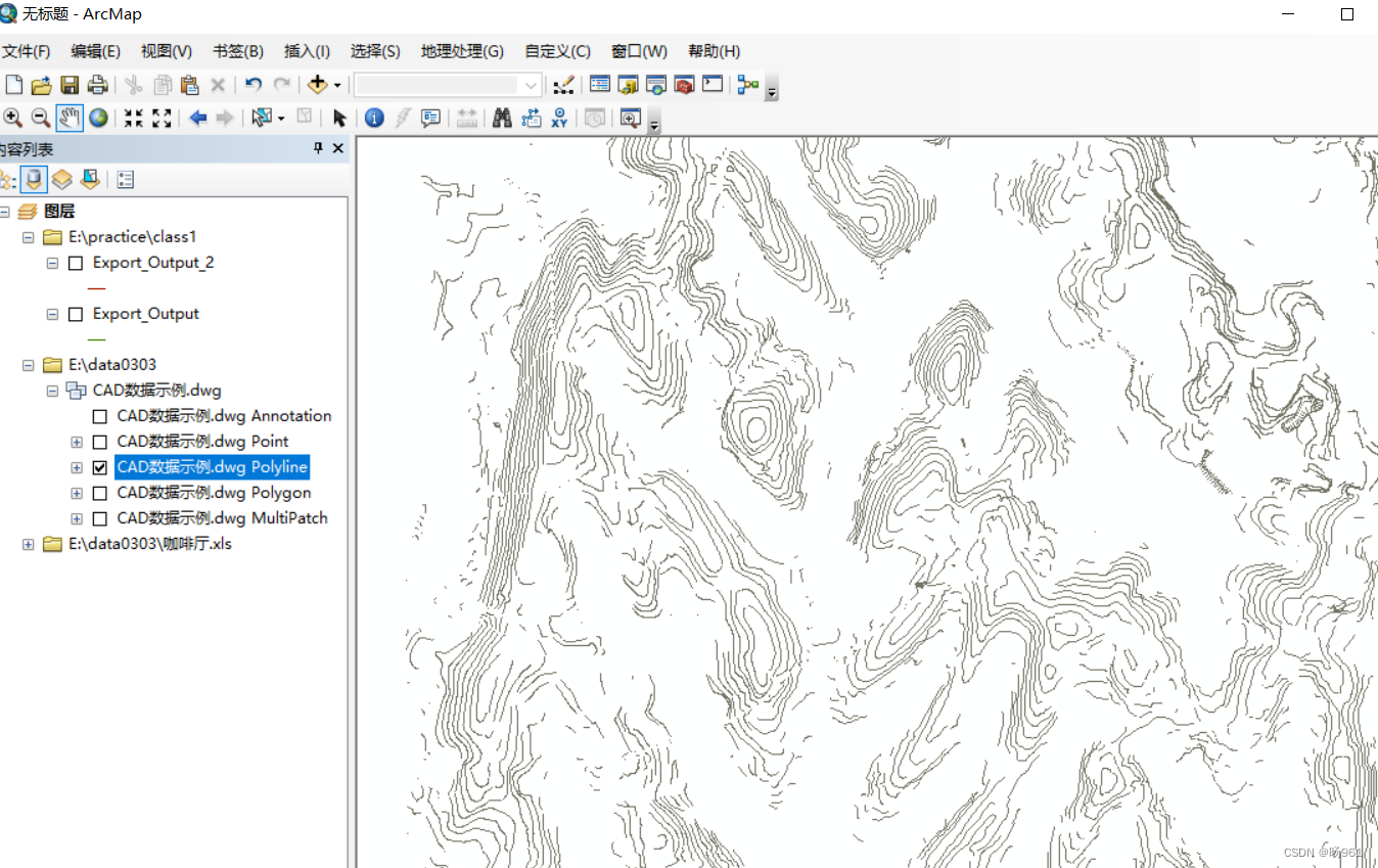 GIS学习笔记（二）:数据的加载及选择逻辑_arcgis打开cad-CSDN博客