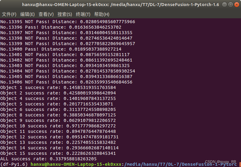 ubuntu18.04复现DenseFusion pytorch1.6.0 LineMOD数据集_densefusion 复现-CSDN博客