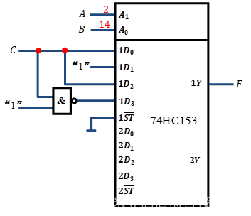 【数字电子技术实验】74LS153芯片数据选择器的应用设计_能否用74ls153设计四输入变量的组合逻辑电路?-CSDN博客