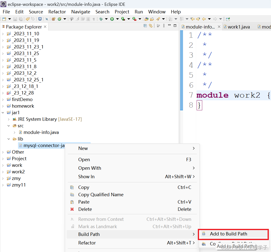 eclipse导入jar包的方法—导入mysql-connector-java-8.0.28为例_mysql-connector-java-8.0.28-bin.jar-CSDN博客