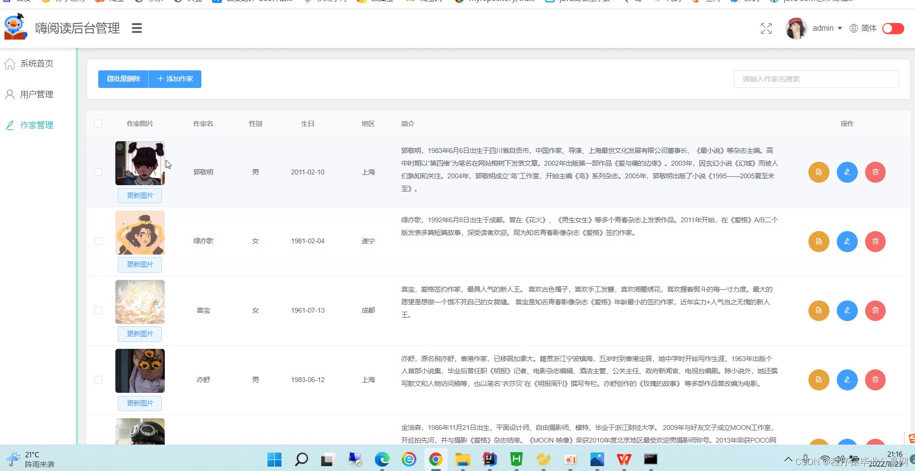 基于springboot Vue前后端分离的小说阅读网站spring Boot Vue 电子书阅读 Csdn博客
