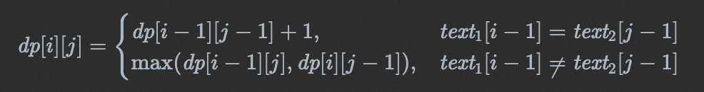 【经典算法】LeetCode 1143:最长公共子序列Java/C/Python3实现含注释说明,Medium) - vow007 - 博客园