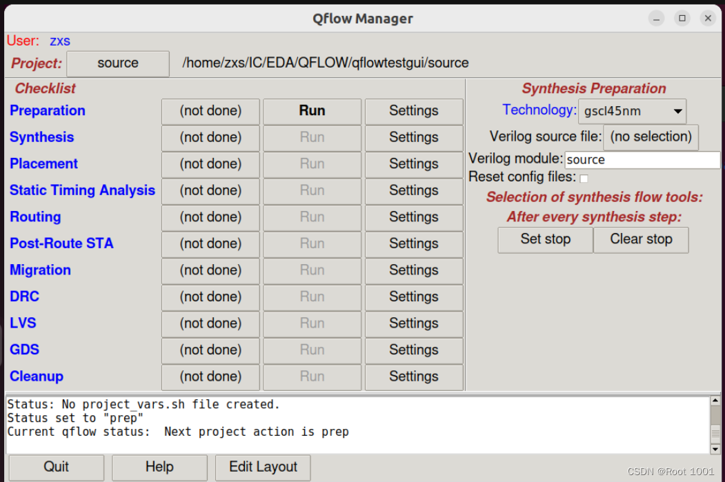 Qflow（GUI）教程 --完整数字综合流程示例 Qflow 1.3 Digital Synthesis Flow Tutorial Page-CSDN博客