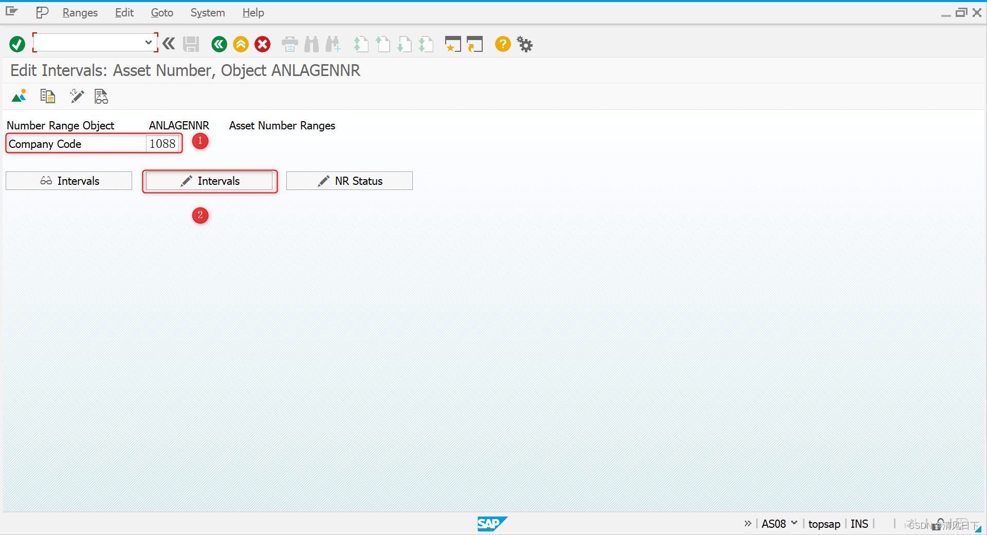39 FI配置-财务会计-固定资产5-组织结构-定义号码范围间隔(AS08-Define Number Range Interval)_sap ...