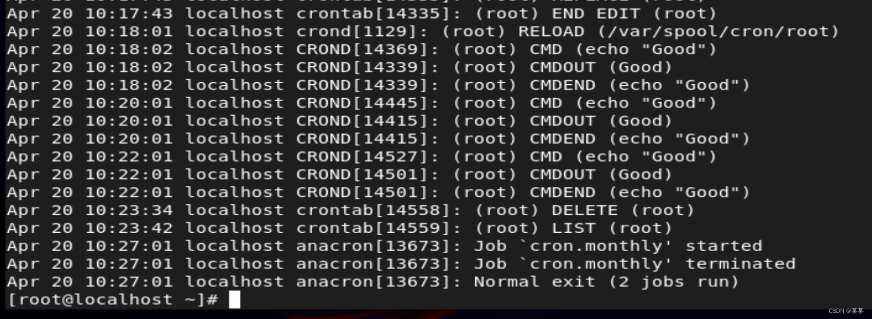 RedHat企业版如何设置Crond计划任务周期和at一次性任务_cron计划任务每2秒-CSDN博客