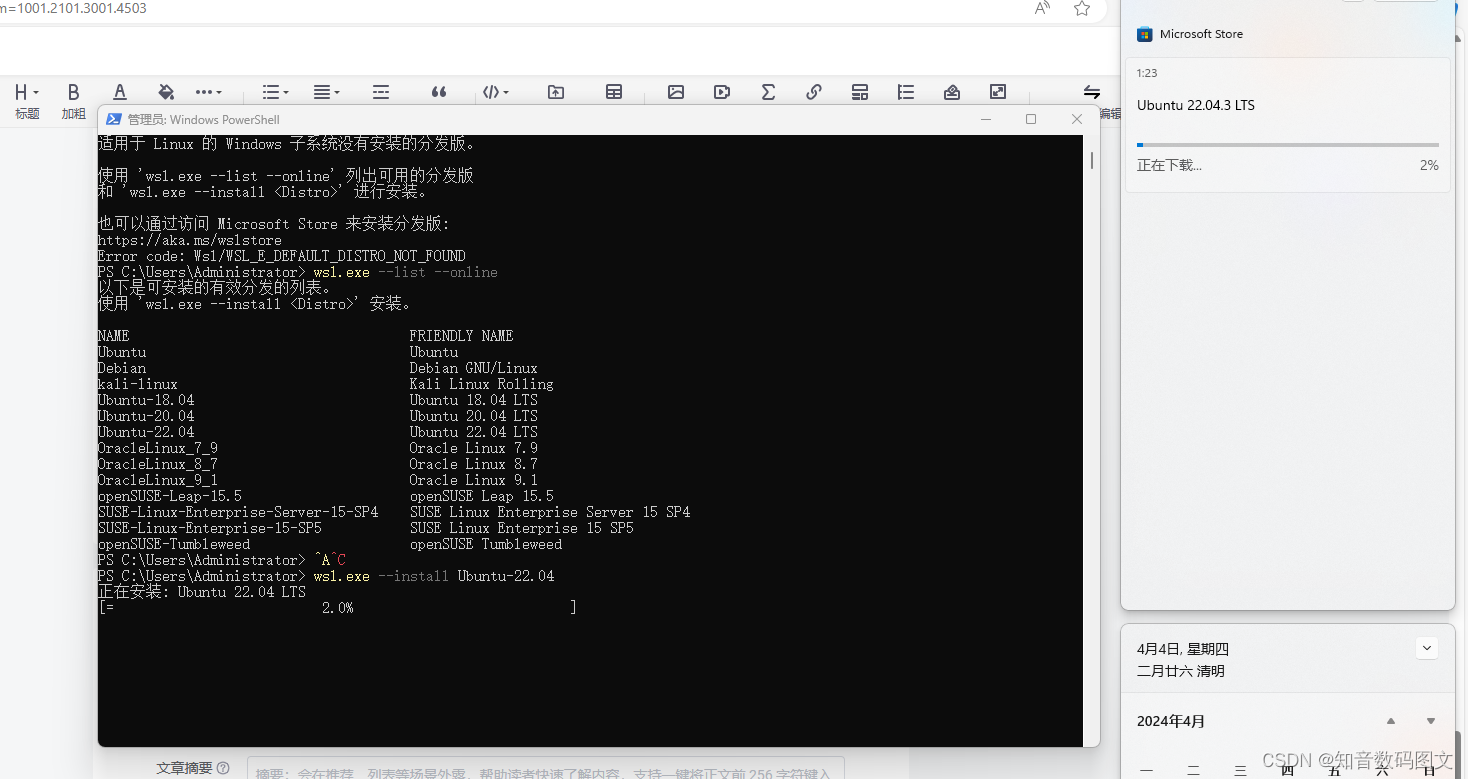 Windows11系统安装WSL_win11无法安装wsl-CSDN博客