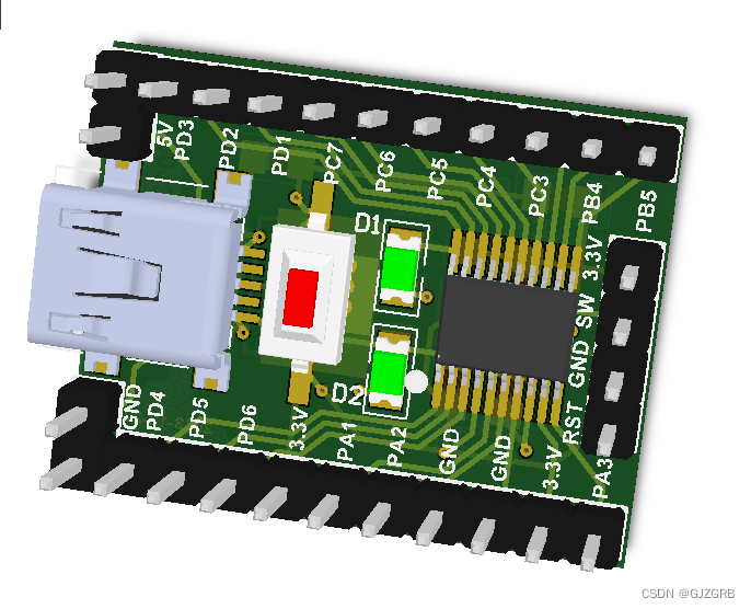 基于stm8s003f3p6单片机最小系统评估板硬件(原理图pcb)工程文件,ad09设计的工程文件stm8s003f3p6 最小开发板 Pcb Csdn博客 4083