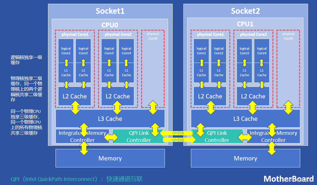 Intel Numa架构下Socket、CPU、Core、Logical Core、Cache、Memory之间之逻辑关系_cpu numa memory numa-CSDN博客