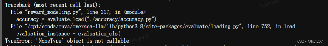 解决evaluate.load(“accuracy“) TypeError: ‘NoneType‘ object is not callable问题_module 'accuracy ...