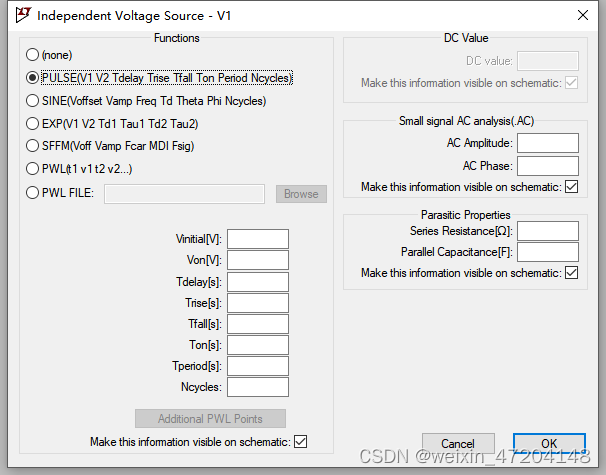 LTspice学习笔记_ltspice sine的设置里tdelay和theta phi ncycles代表什么-CSDN博客
