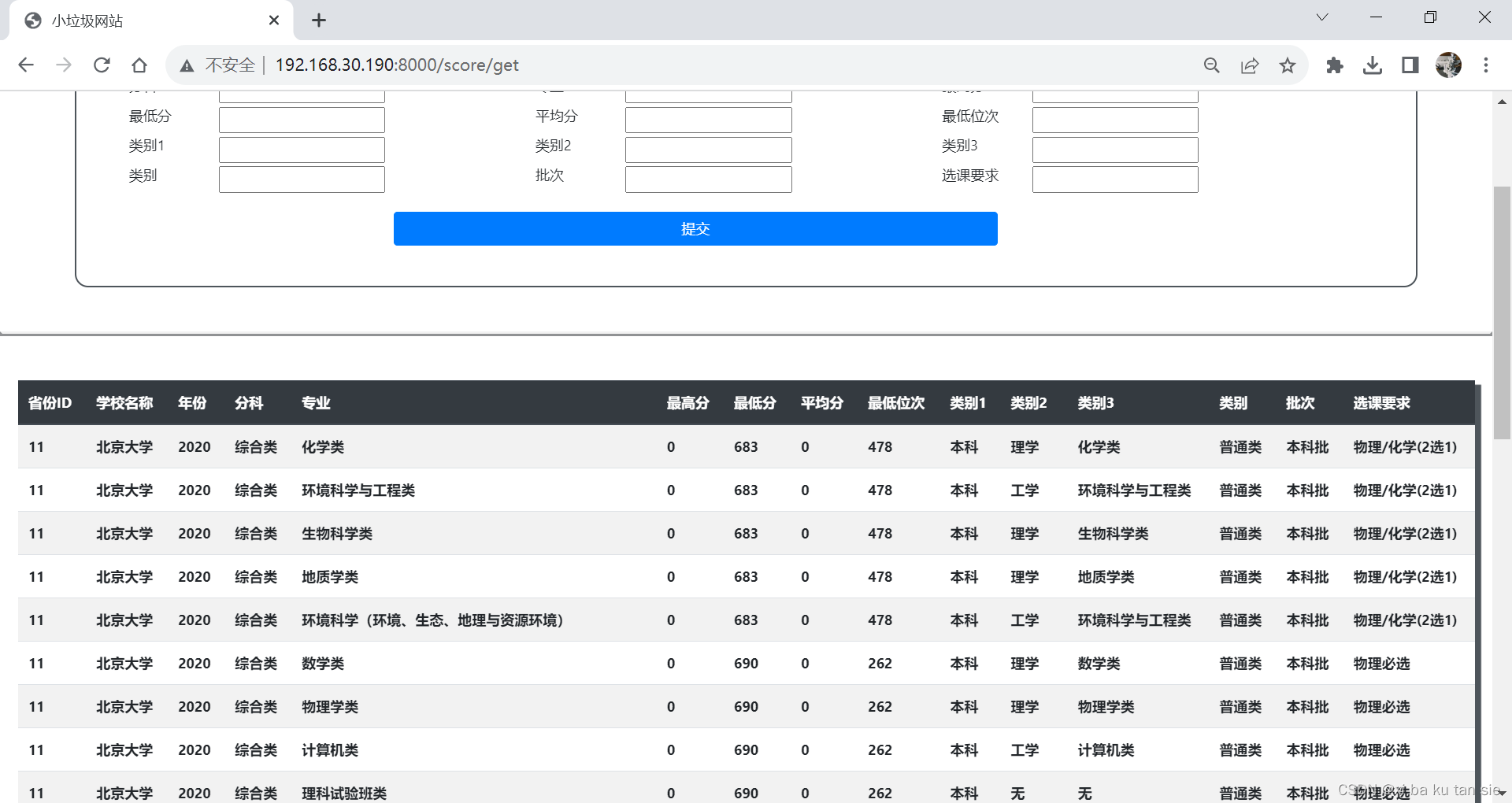 【已开源】一个高考志愿推荐网站，Python+Django+Spark_github 高考志愿-CSDN博客