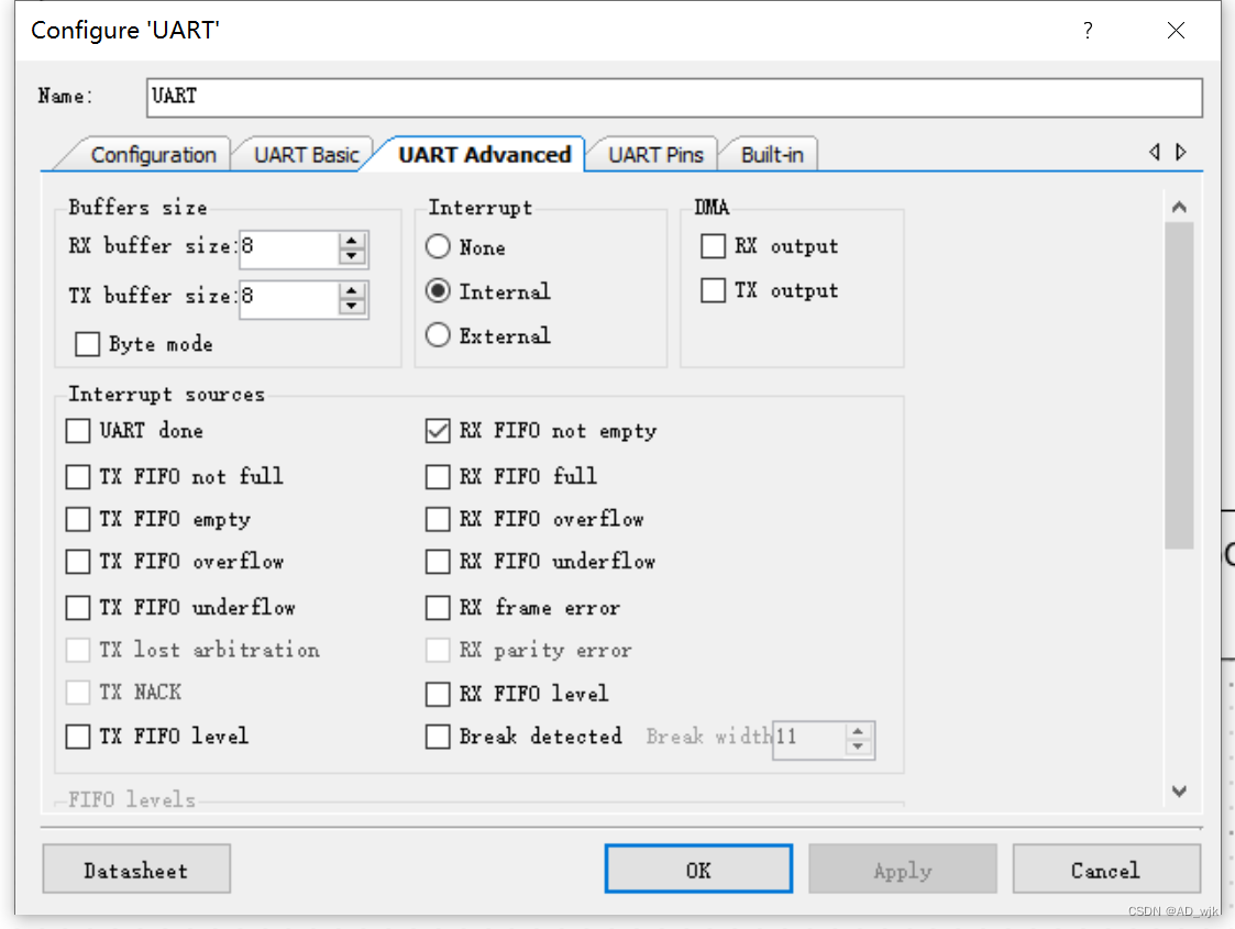 Cypress单片机（CY8C4147AZI-S475）UART中断，printf函数重映射_cy8c uart中断-CSDN博客