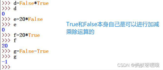 True/False值大小及其加减乘除计算_false